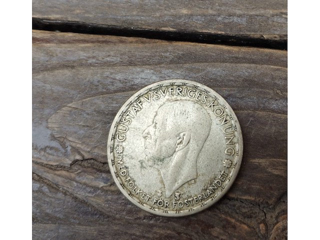 SVEDSKA 1 KRUNA 1950 SREBRO REDJA