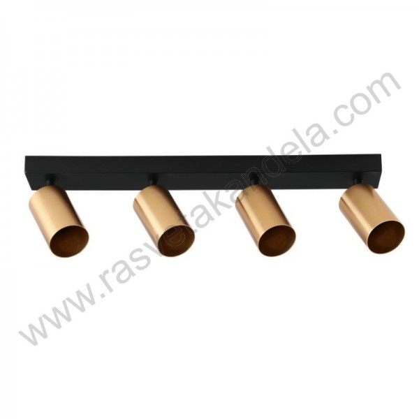 Spot lampa 4xGU10 BOXER crno-zlatna