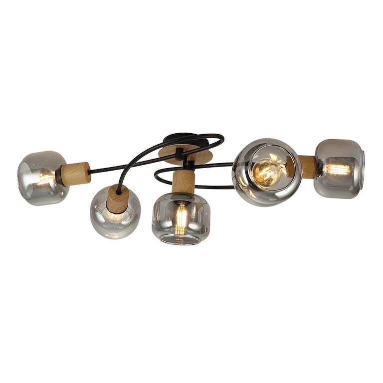 Plafonska lampa FE408-⁠5 BK+WD