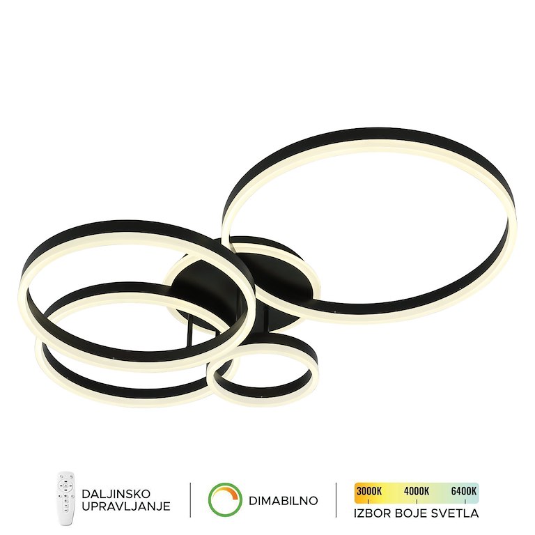 LED plafonska lampa F2047-⁠132C BK