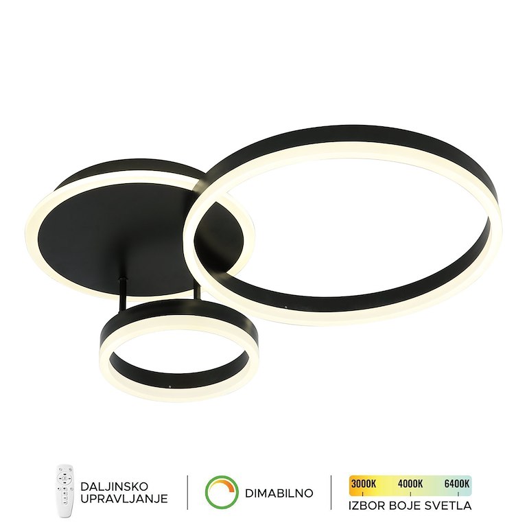 LED plafonska lampa F2047-66C BK