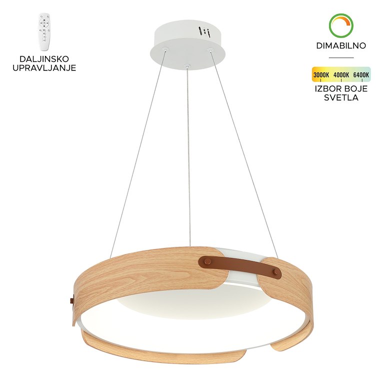 LED viseća lampa F2097-75V WH+WD