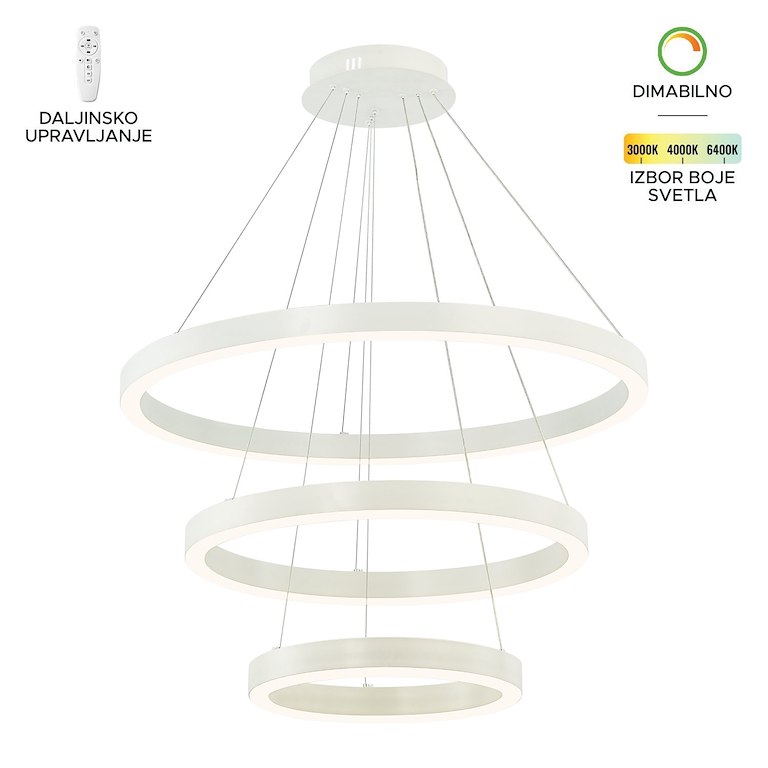 LED visilica F2048-⁠130V WH