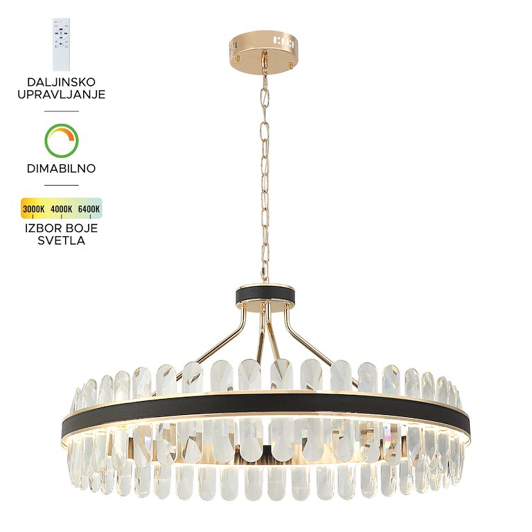 LED visilica KP4003-110V BK+GD