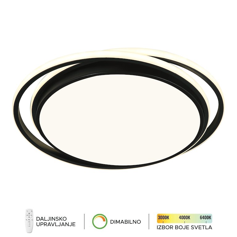 LED plafonska lampa F2821-55C BK