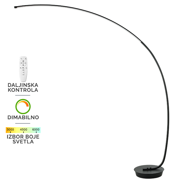 LED podna lampa F2029-24F BK