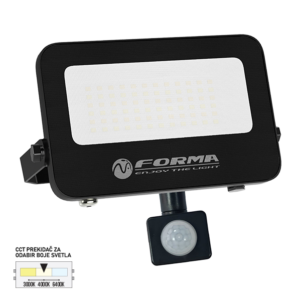 LED reflektor sa senzorom CCT LRH-30S BK