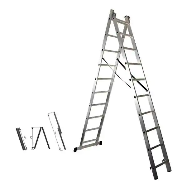 Merdevine aluminijumske 2x12