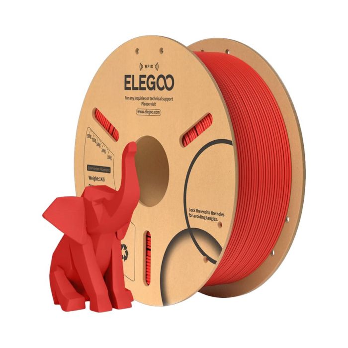 Filament Elegoo PLA 1.75mm 1kg Paper Spool RFID Red