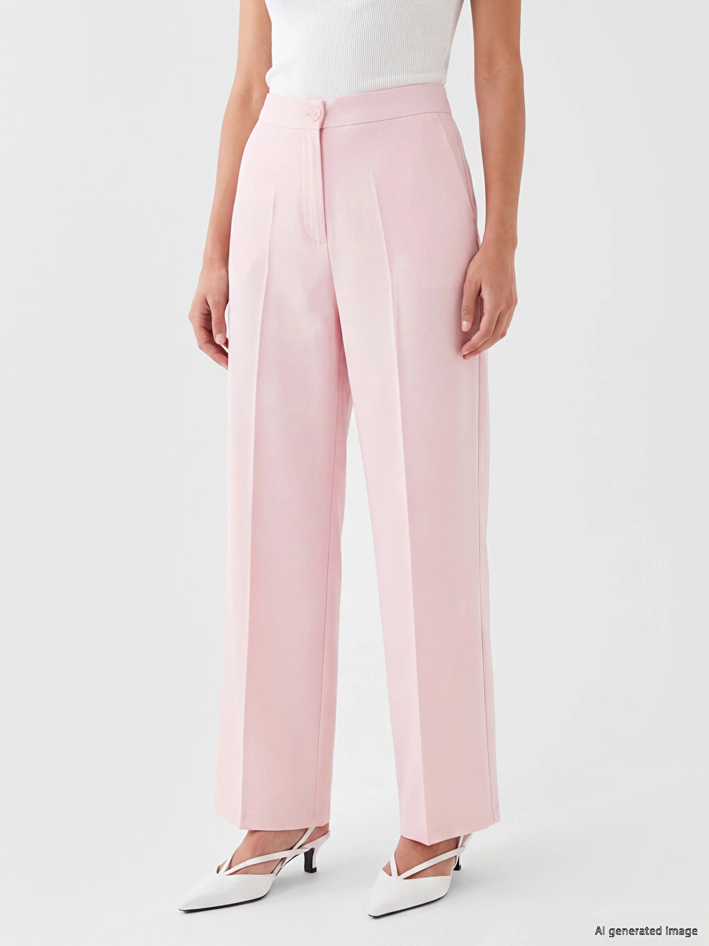 LCW Vision Pantalone Od Mešavine Lana Regular Kroja Za Žene