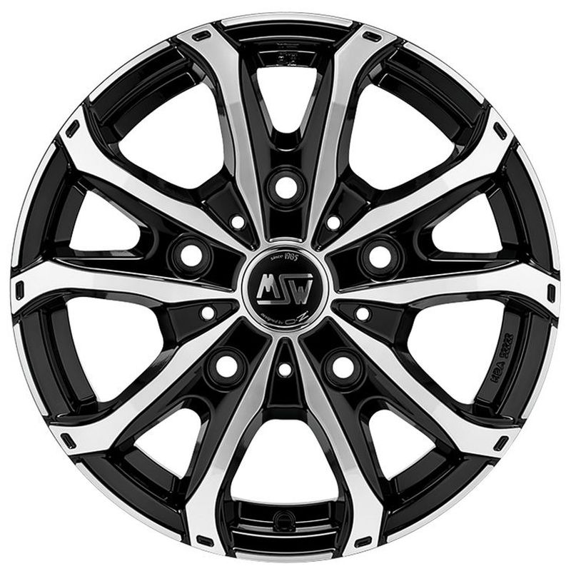 Alu felna 16x6.5J 5/118 ET55 MSW 48 Van - Gloss Black Full Polished