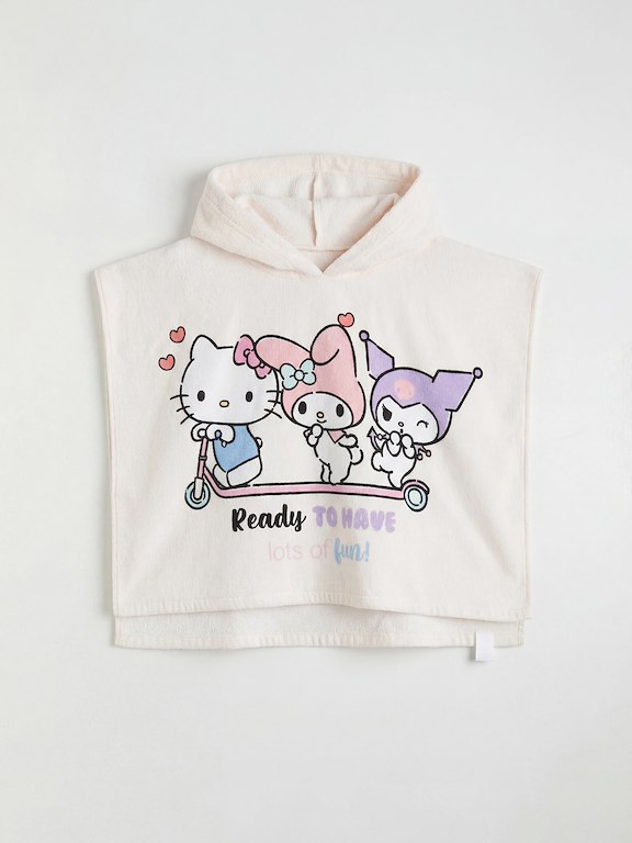 LCW baby Hello Kitty Štampani Peškir Pončo Za Bebe Devojčice