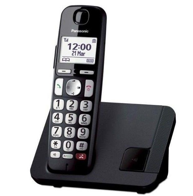 PANASONIC KX-TGE250SPB BEŽIČNI Telefon, CRNA BOJA
