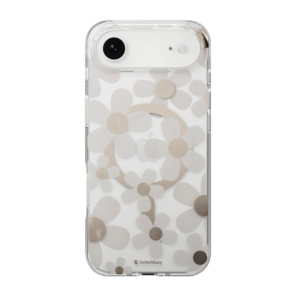 Maska za iPhone Air zlatno Mag Case SwitchEasy Fleur siva
