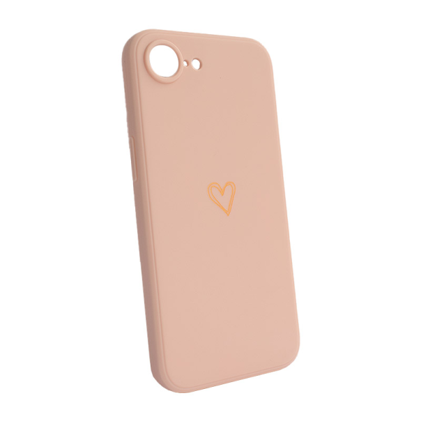 Maska za iPhone 16e/ 17e Golden Heartbeat roze