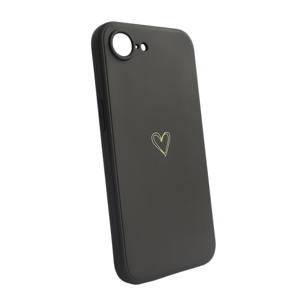 Maska za iPhone 16e/ 17e Golden Heartbeat crna