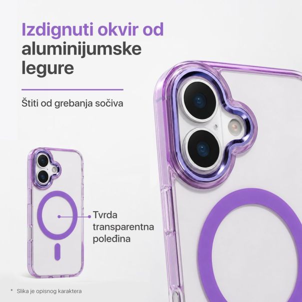 Maska za iPhone 15 6.1 ljubicasta Magsafe Loop