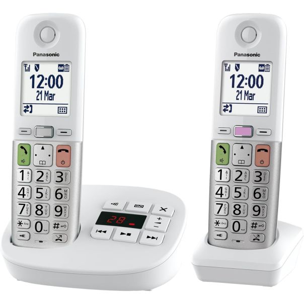 PANASONIC Bežični telefon KX-TGU432EXW DUO, bela
