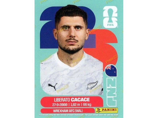 FIFA WORLD CUP 2026 broj NZL05 NZL5 (čitaj opis)