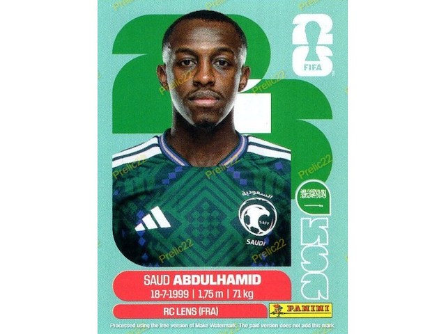 FIFA WORLD CUP 2026 broj KSA04 KSA4 (čitaj opis)