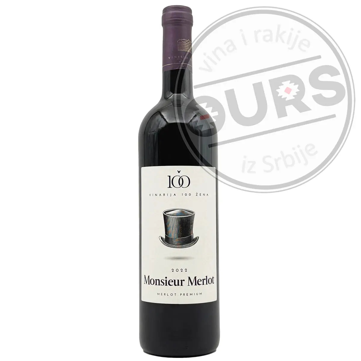 100 Žena Monsieur Merlot 0,75L