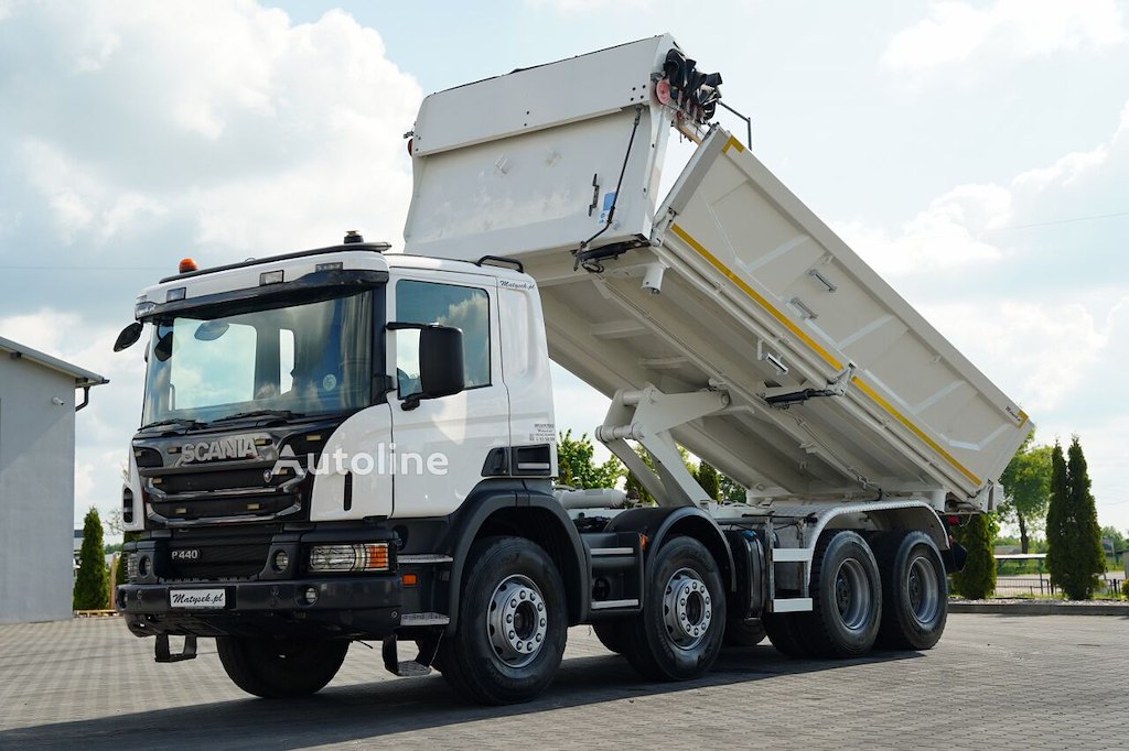 Scania P 440 / 8x4 / WYWROTKA 2 STRONNA / HYDROBURTA / BORDMATIC /  / E kiper