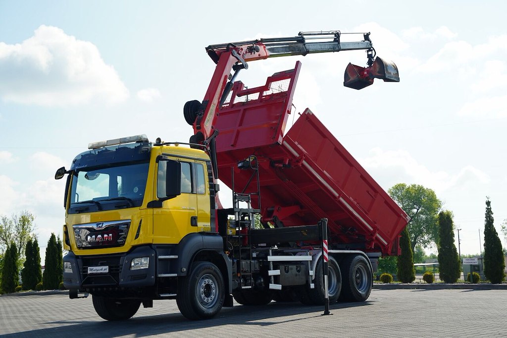 MAN TGS 26.420 / 6x4 / WYWROTKA 2 STRONNA / HYDROBURTA / BORDMATIC + kiper