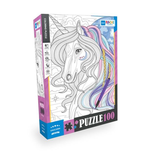 BLUE FOCUS Puzzle za bojenje Unicorn - 100 delova bf383