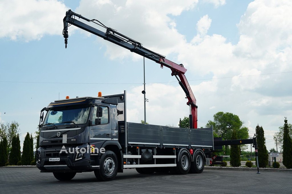 Volvo FMX 430 / SKRZYNIOWY- 7,15 M / HDS HYVA HC-183 / ROTATOR / WIDŁY kamion s ravnom platformom
