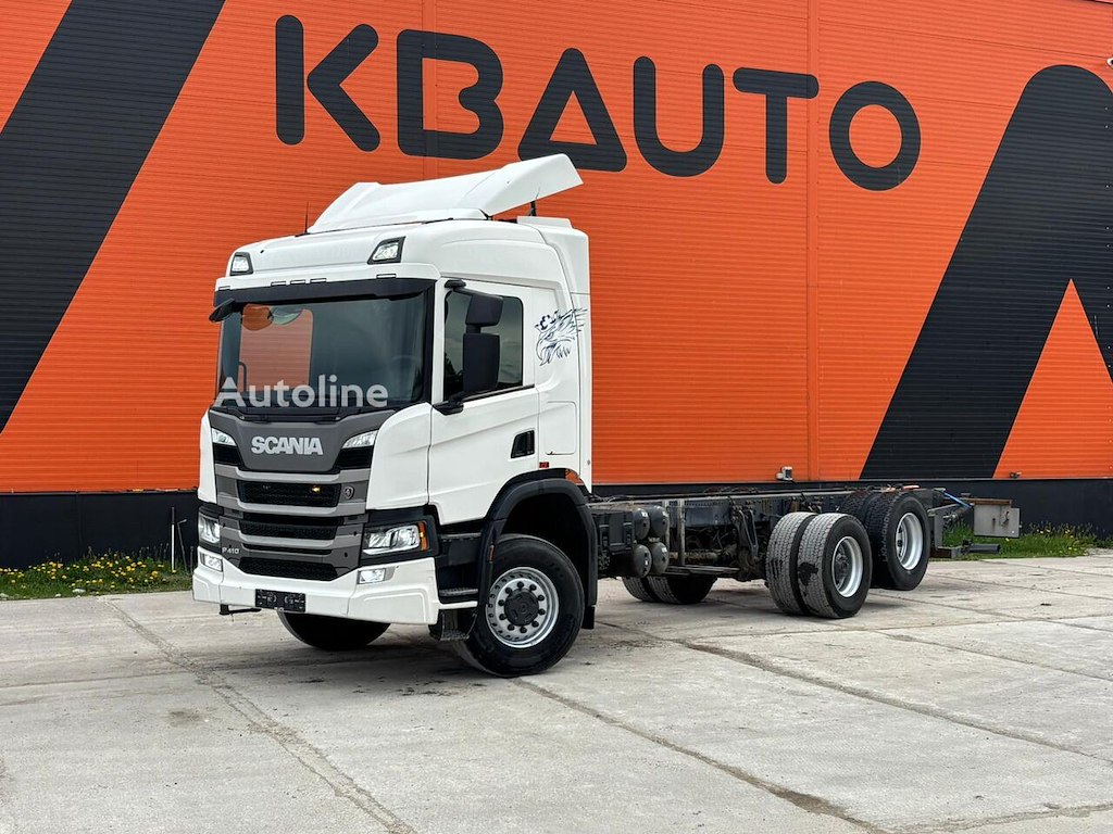 Scania P410 4x4+2 HYDRAULICS / FRONT AXEL 9T kamion šasija