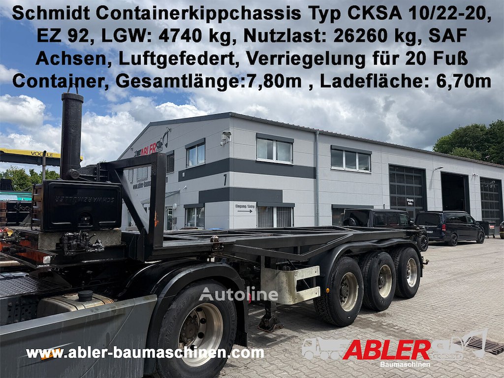 Schmidt CKSA 10/22-20 poluprikolica za prevoz kontejnera