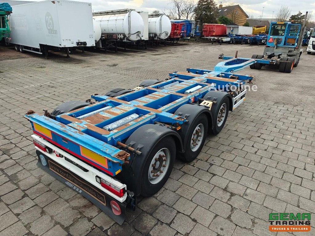 Pacton TXC343 3-axle Valx - Multi - Disc brakes - Lift axle - 3x extend poluprikolica za prevoz kontejnera