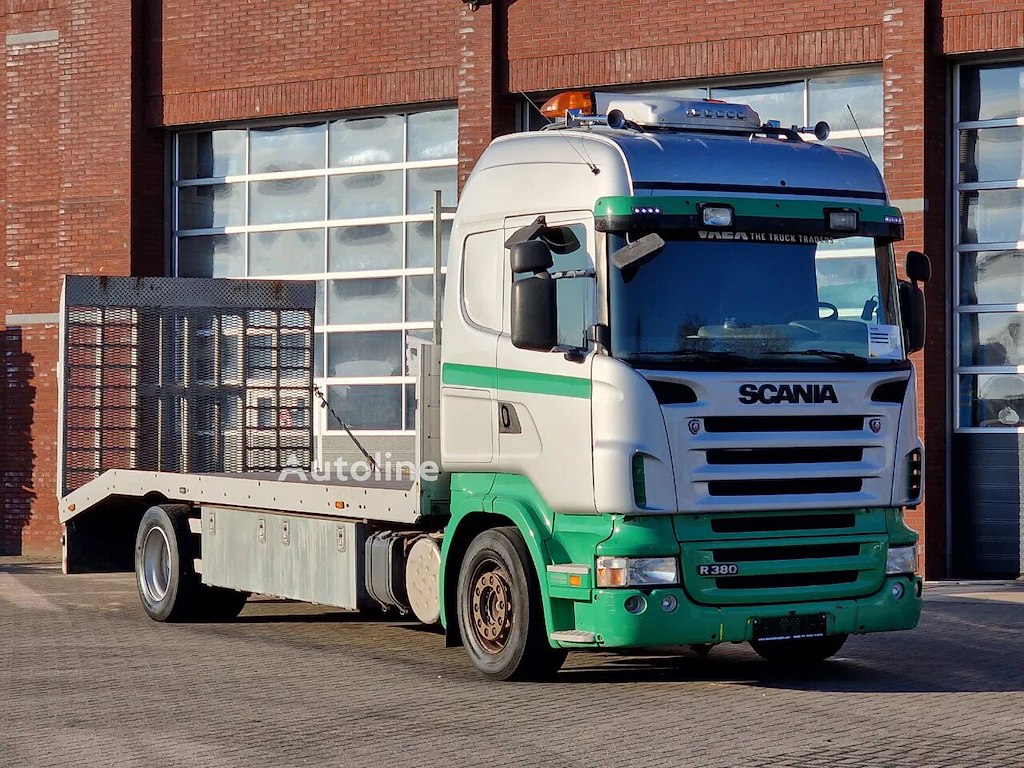 Scania R380 4x2 - Car transport / Flatbed - Ramp - Full air - Night cli šlep auto
