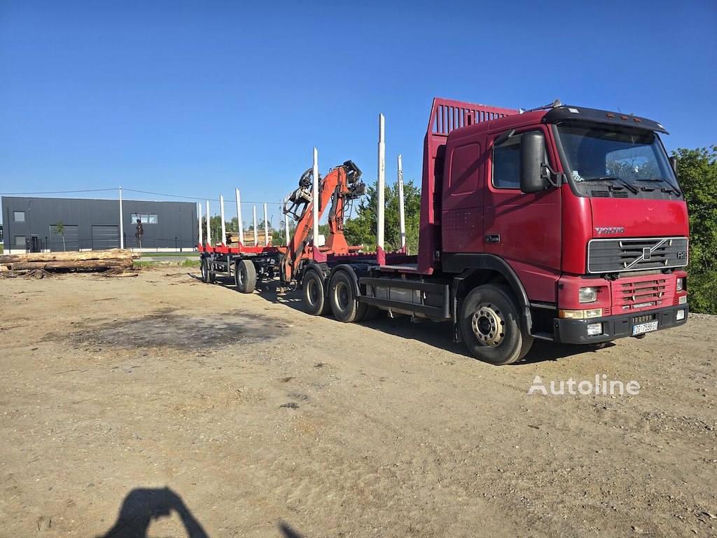 Volvo FH 460 kamion za prevoz drva + šumarska prikolica