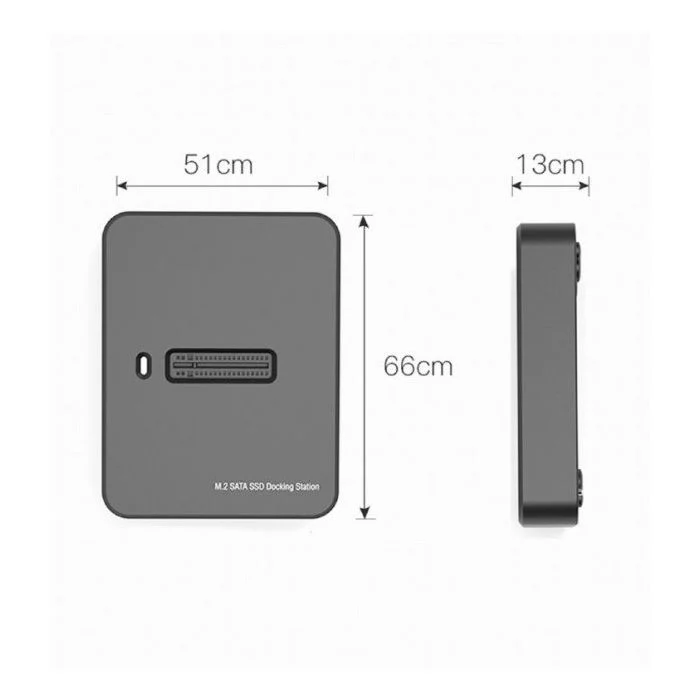 Gembird DD-U3M2 - USB-C dok za M.2 SATA i NVMe SSD diskove, crni