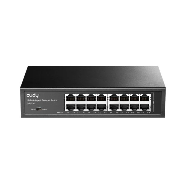 CUDY GS1016 - 16-portni Gigabit unmanaged svič, 10/100/1000 Mbps, rackmount