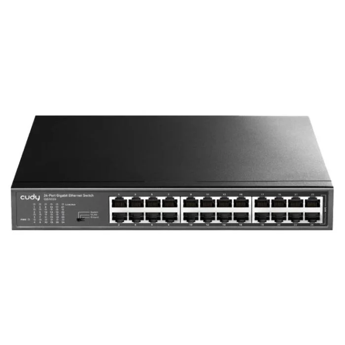 CUDY GS1024 - 24-portni Gigabit unmanaged svič, 10/100/1000 Mbps, rackmount metal