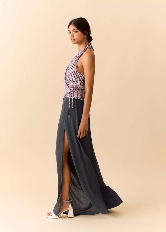 FLUID TROUSERS WITH SIDE OPENINGS