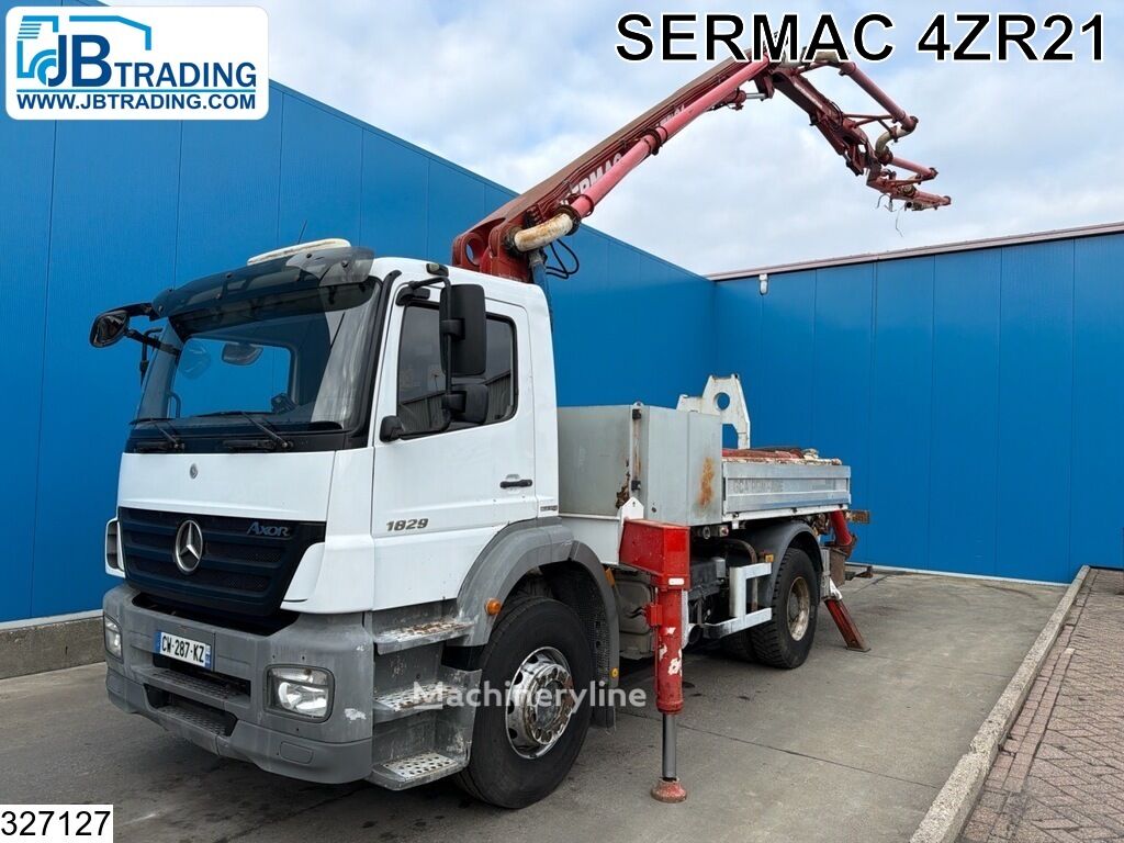 Mercedes-Benz Axor 1829 4x2, Steel suspension, Manual, Sermac pumpa za beton