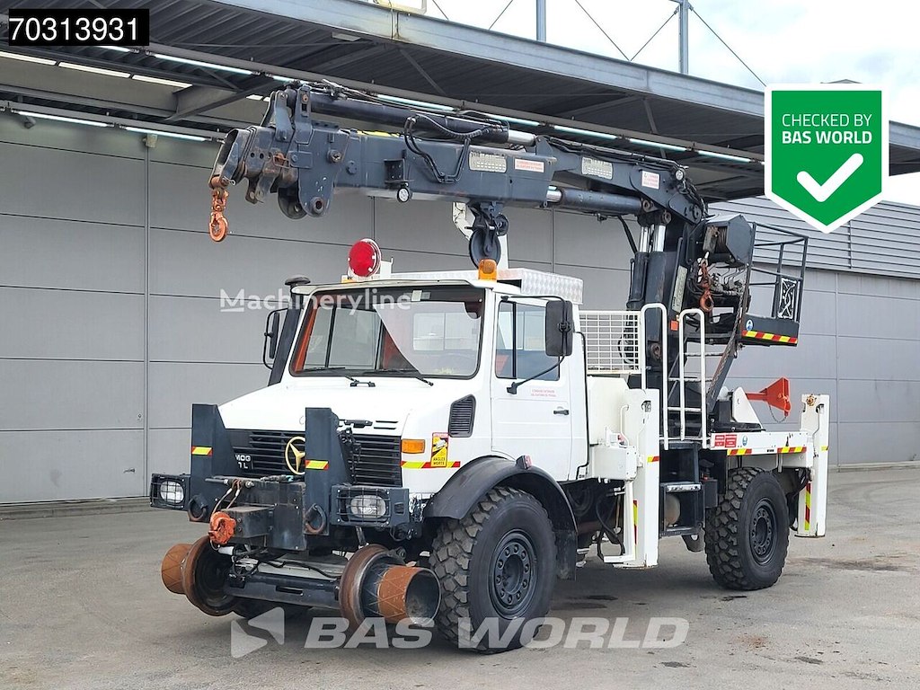 Mercedes-Benz U 1750L38 4X4 Unimog 4x4 Road-rail truck HIAB 260 AW Crane Manua auto dizalica s korpom