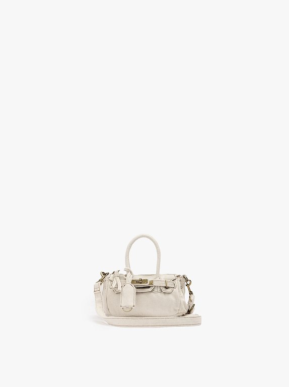 CROSSBODY BAG CANVAS WITH PENDANT