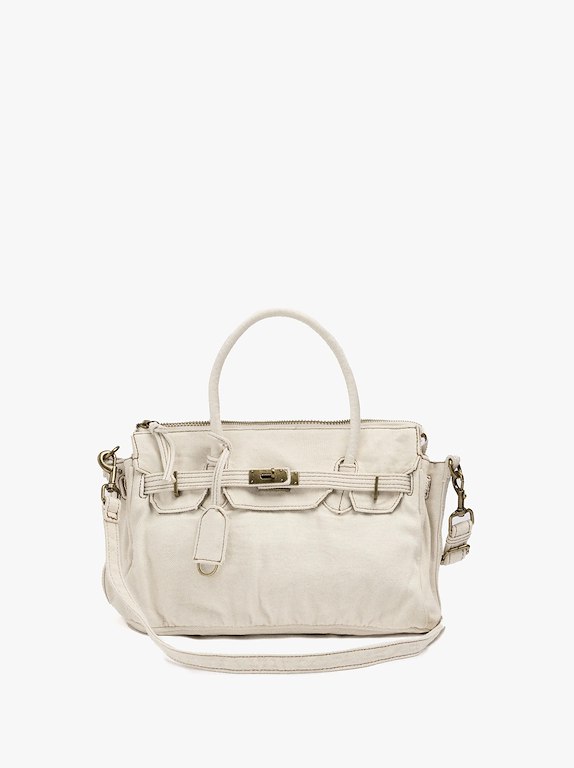 TOTE BAG CANVAS WITH CROSSBODY BAG