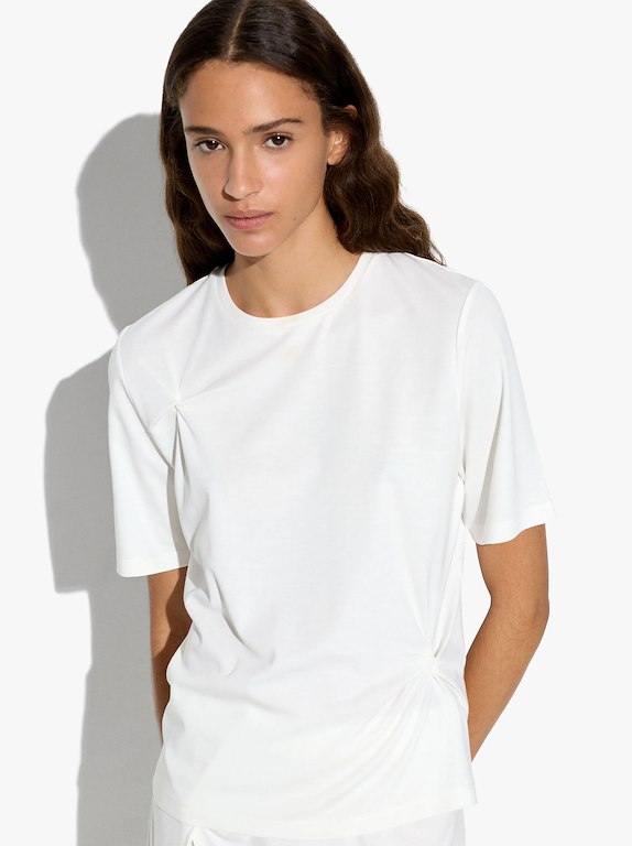 T-SHIRT WITH RUCHING