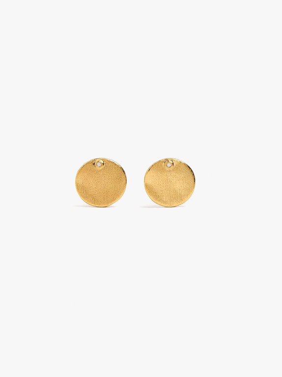 ROUND EARRINGS WITH ZIRCONIA 18K GOLD PLATED