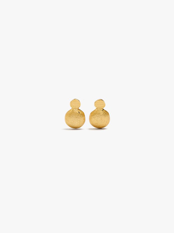 ROUND EARRINGS WITH 18K GOLD PLATED