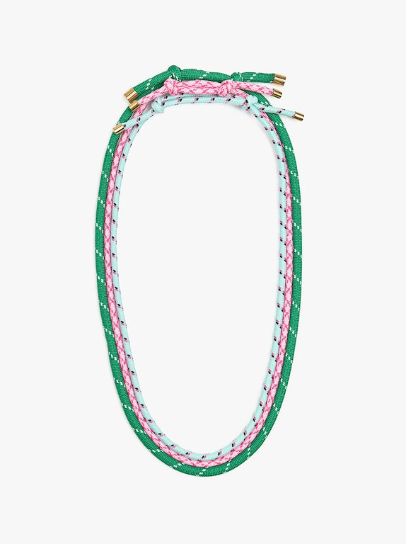 SET OF MULTICOLOR NECKLACES WITH CORD