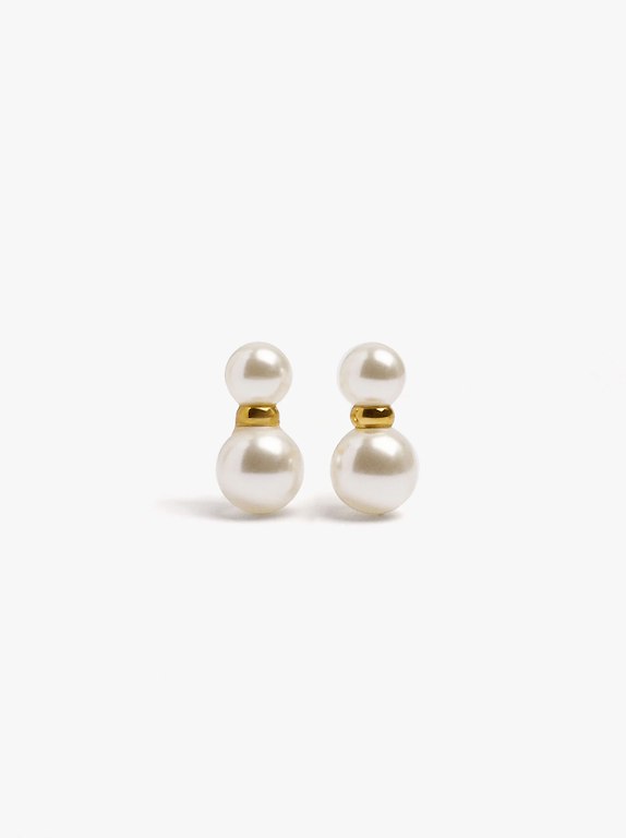 ROUND EARRINGS WITH PEARLS