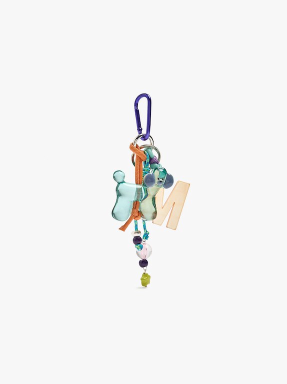 KEYCHAIN CHARM DOG AND LETTER M