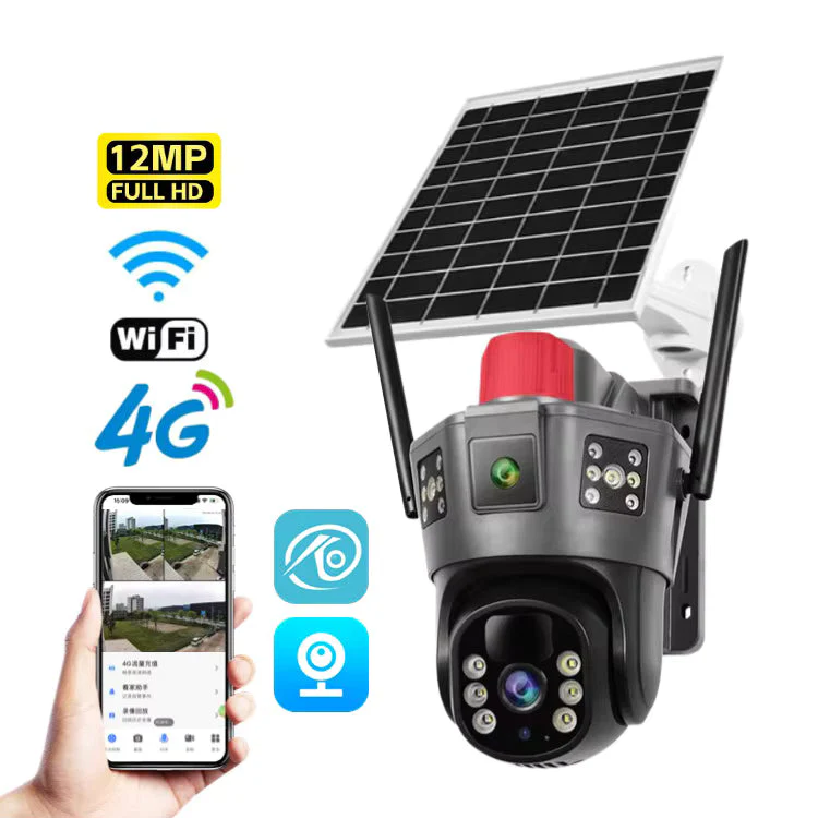 SOLARNA 4G KAMERA SA 4 SOČIVA