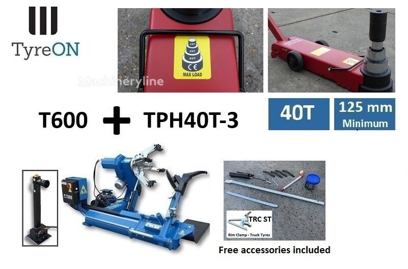 Novi TyreON T600 26 Inch truck tyre changer + 40T 3-stage air hydraulic jack menjač guma za kamione